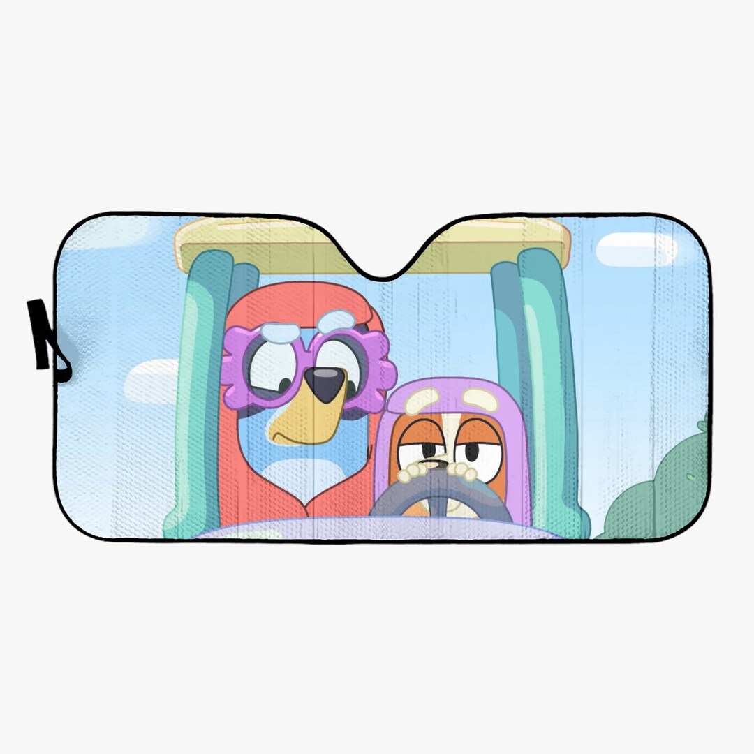 Bluey Bingo Car Accessory Janet Rita Car Windshield Sun Shade - Etsy UK