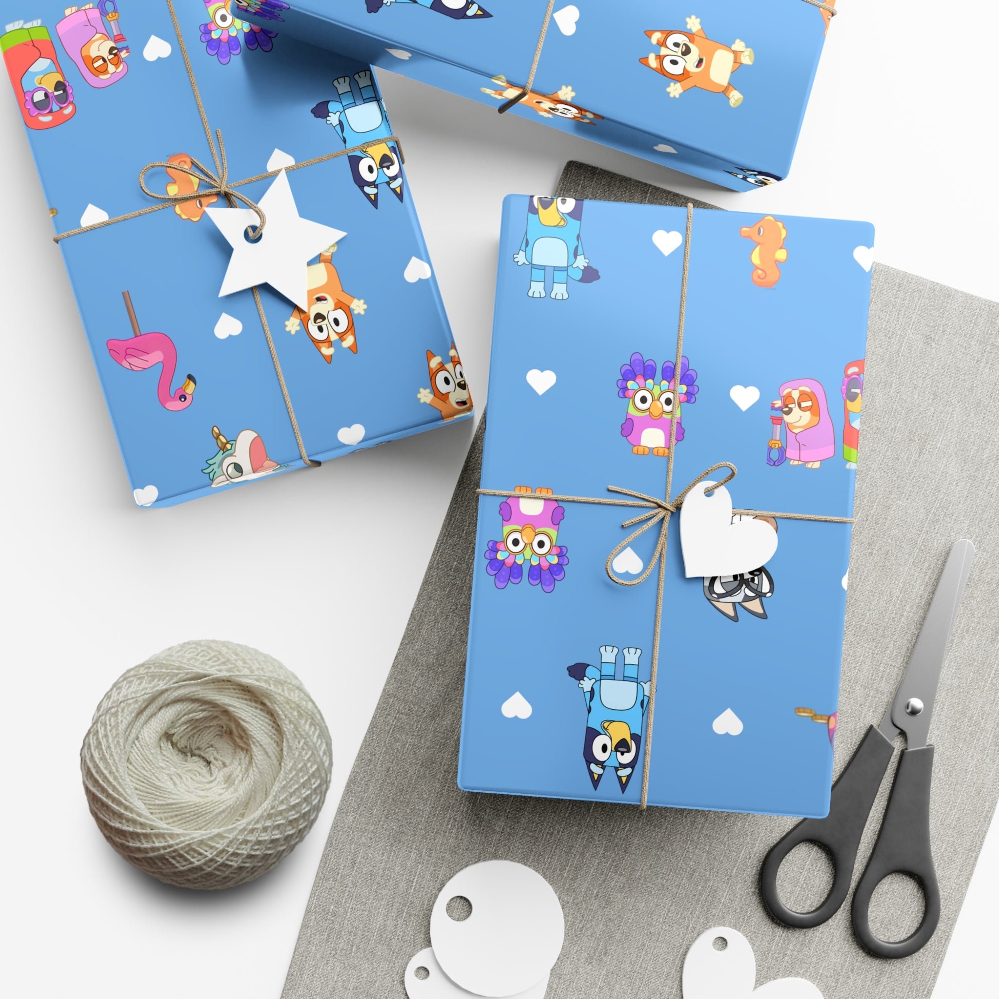 Janet and Rita Bluey and Bingo Gift Wrap Papers, Bluey and Bingo ...