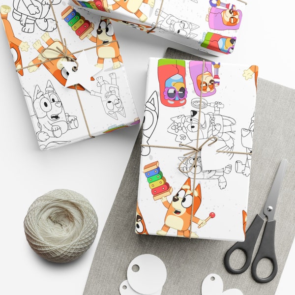 Bluey Christmas Wrapping Paper - Etsy