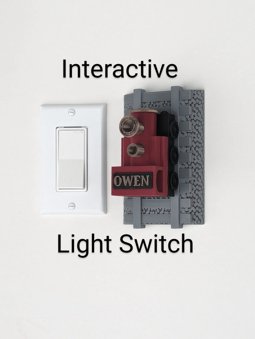 Train Light Switch Plate Cover Decora Steam Engine Custom Personalized ...