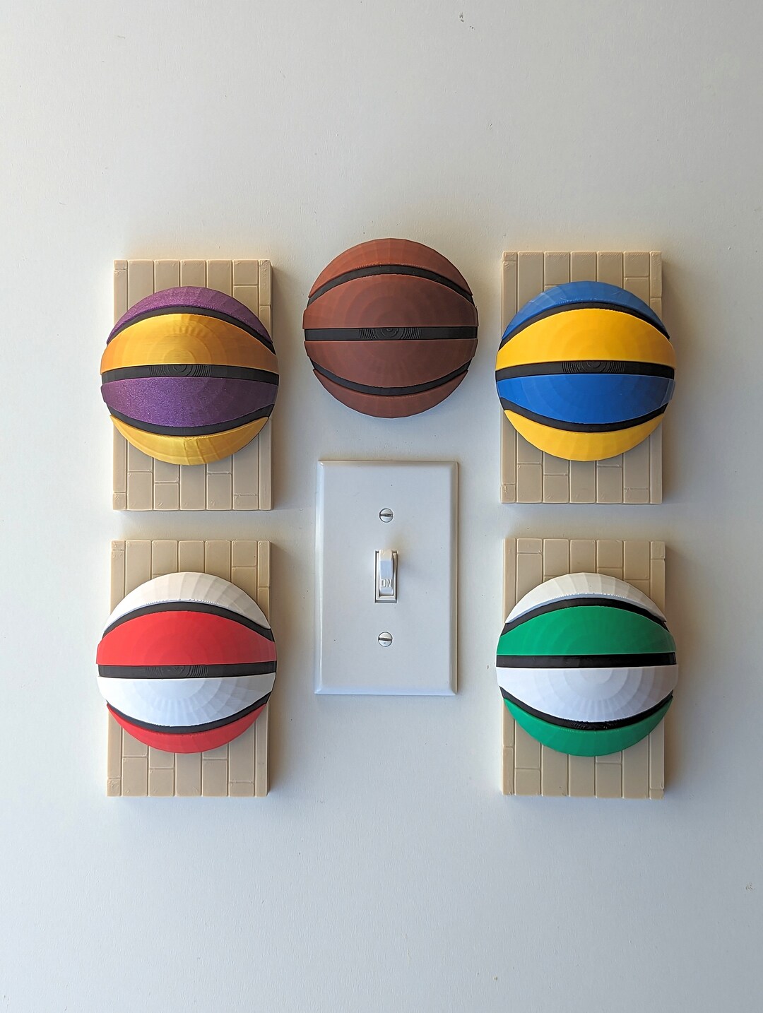 Basketball Light Switch Toggle Style Plate Custom Wall Decor Pick Your ...