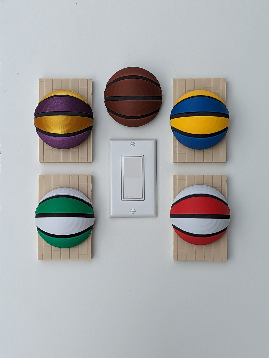 Basketball Light Switch Plate Decora Style Choose Your Colors ...