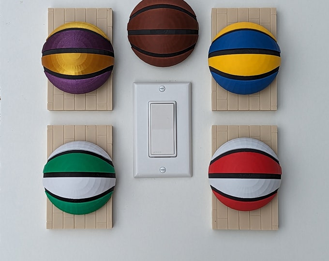 Basketball Light Switch Plate Decora Style Choose Your Colors ...
