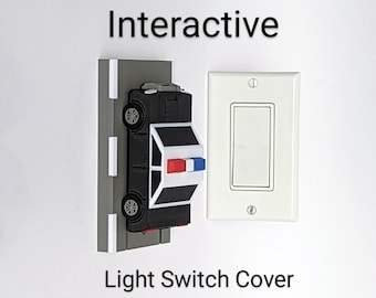 Fire Truck Engine Light Switch Cover Plate Personalized Decora Style ...