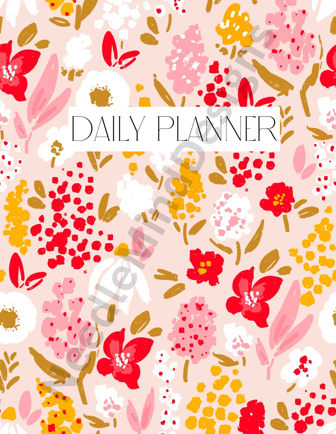 Floral Daily Planner - Digital Download - Etsy