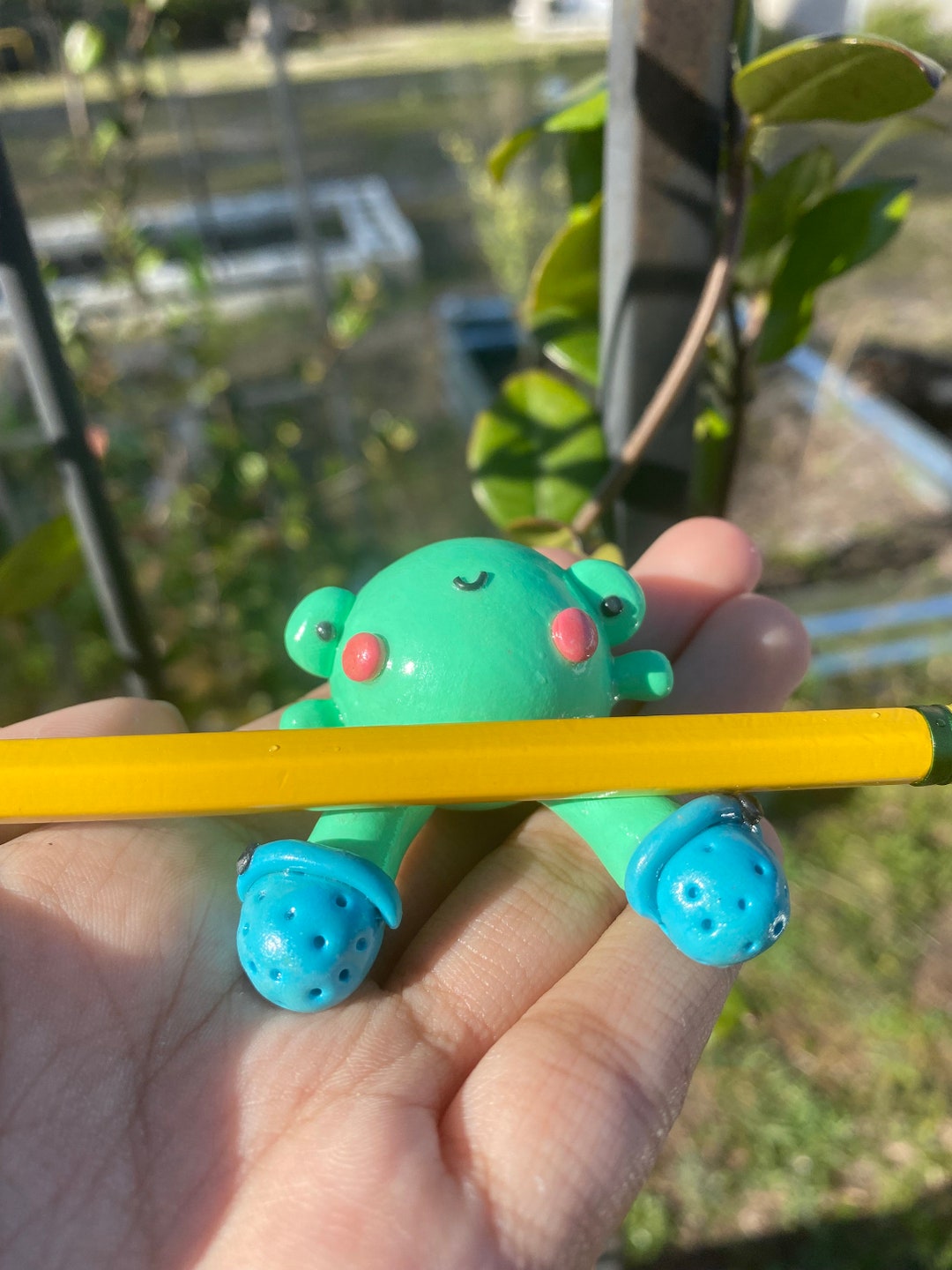 Polymer Clay Frog With Crocs Pencil Holder/desk Friend - Etsy