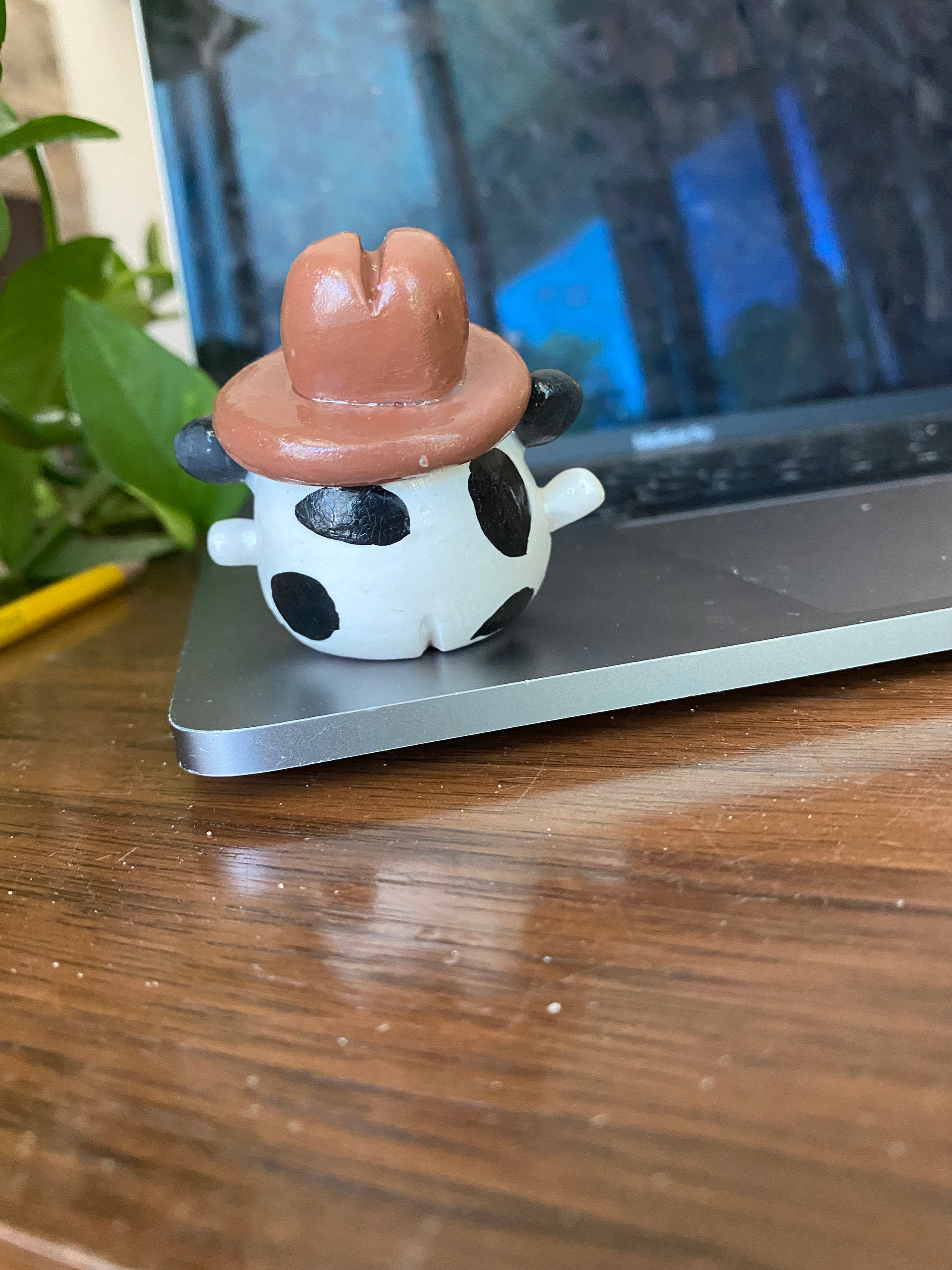 Cowboy Cow Desk Friend and Study Buddy Handmade From Polymer Clay - Etsy