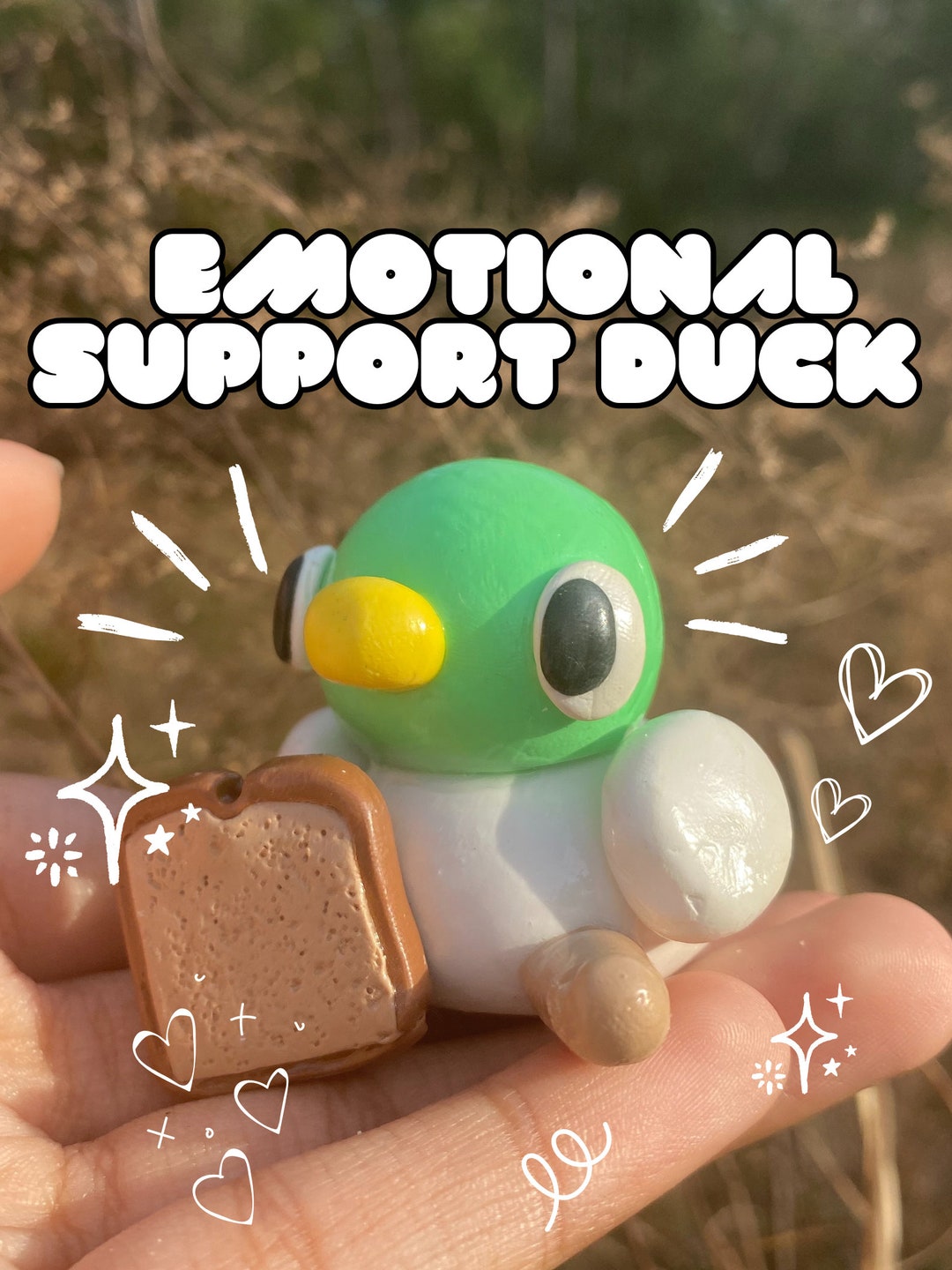 Emotional Support Pet Duck With Toast - Etsy