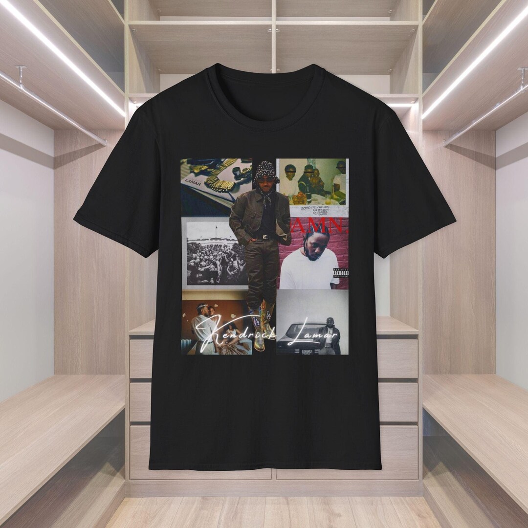 Kendrick Lamar Album Collage Graphic Tee, Unisex Softstyle T-shirt, Hip ...