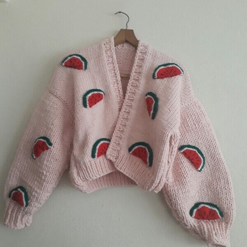 Watermelon Cardigan - Etsy