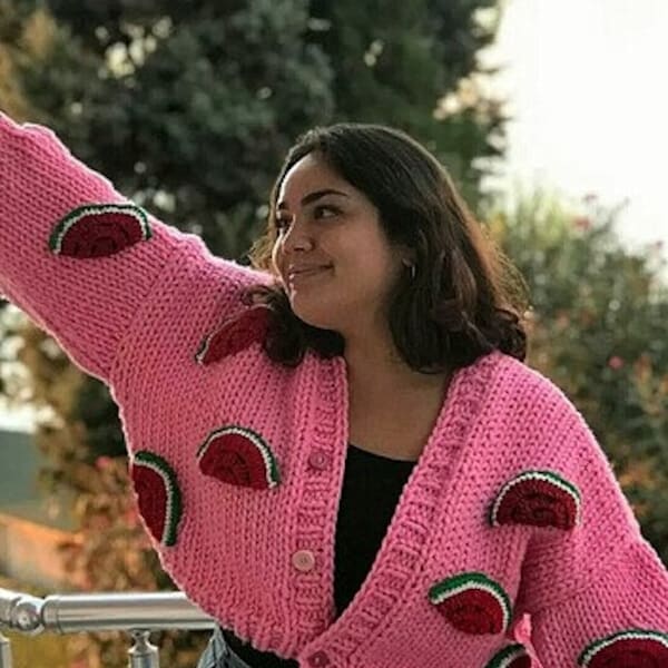 Watermelon Cardigan - Etsy