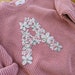 Personalised Hand Embroidered Floral Initial Jumper/sweater Oversized ...