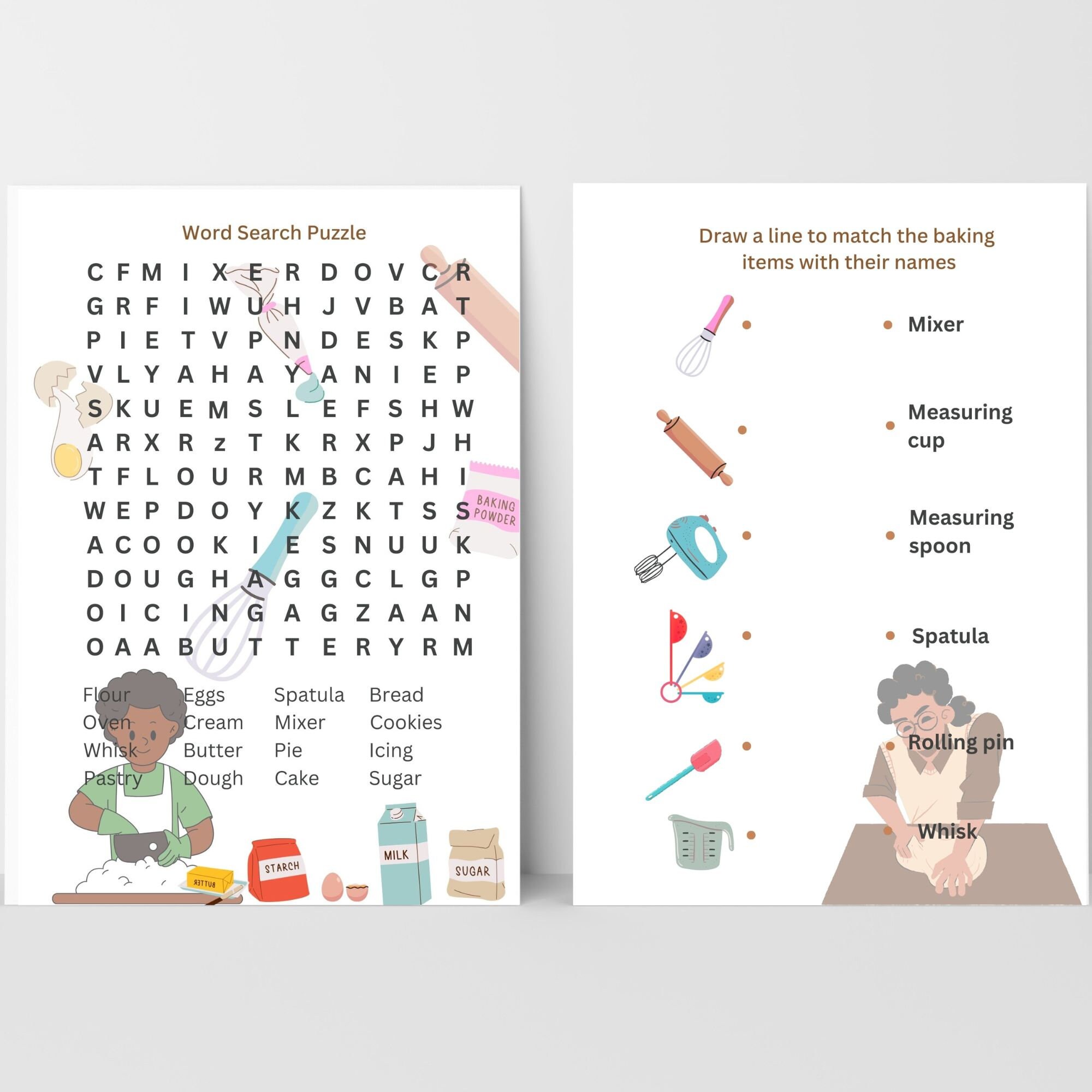 My Little Bakery Activity Sheet for Ages 4+ Activity Sheet Puzzle ...