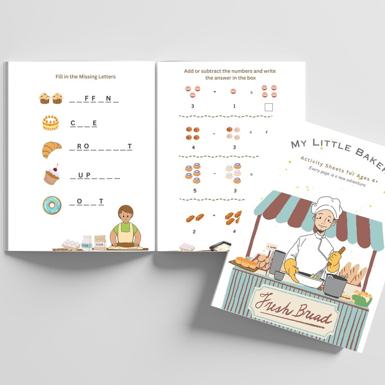 My Little Bakery Activity Sheet for Ages 4+ Activity Sheet Puzzle ...