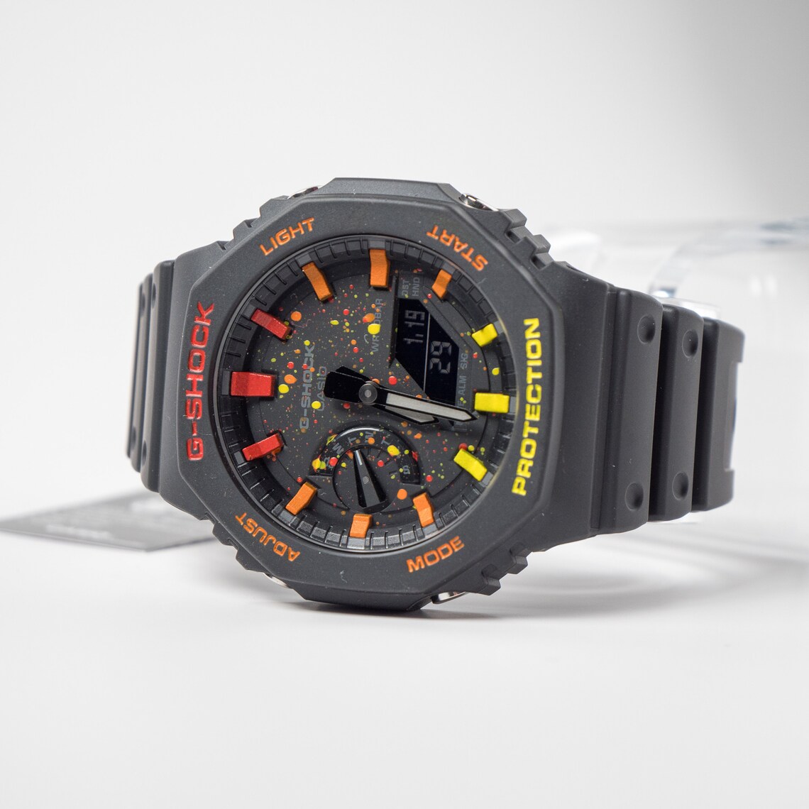 G-shock Casioak fire Red Black Custom Hand Painted Genuine Casio G ...