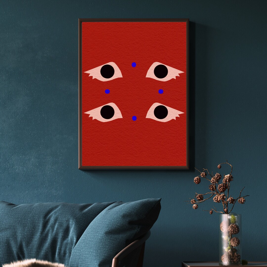 Angel Eyes 2 - Eyeball Art - Retro Style Poster - Weirdcore Art ...