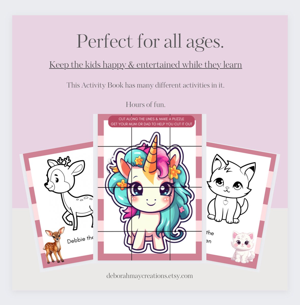 My Activity Booklet & Coloring Pages - Etsy