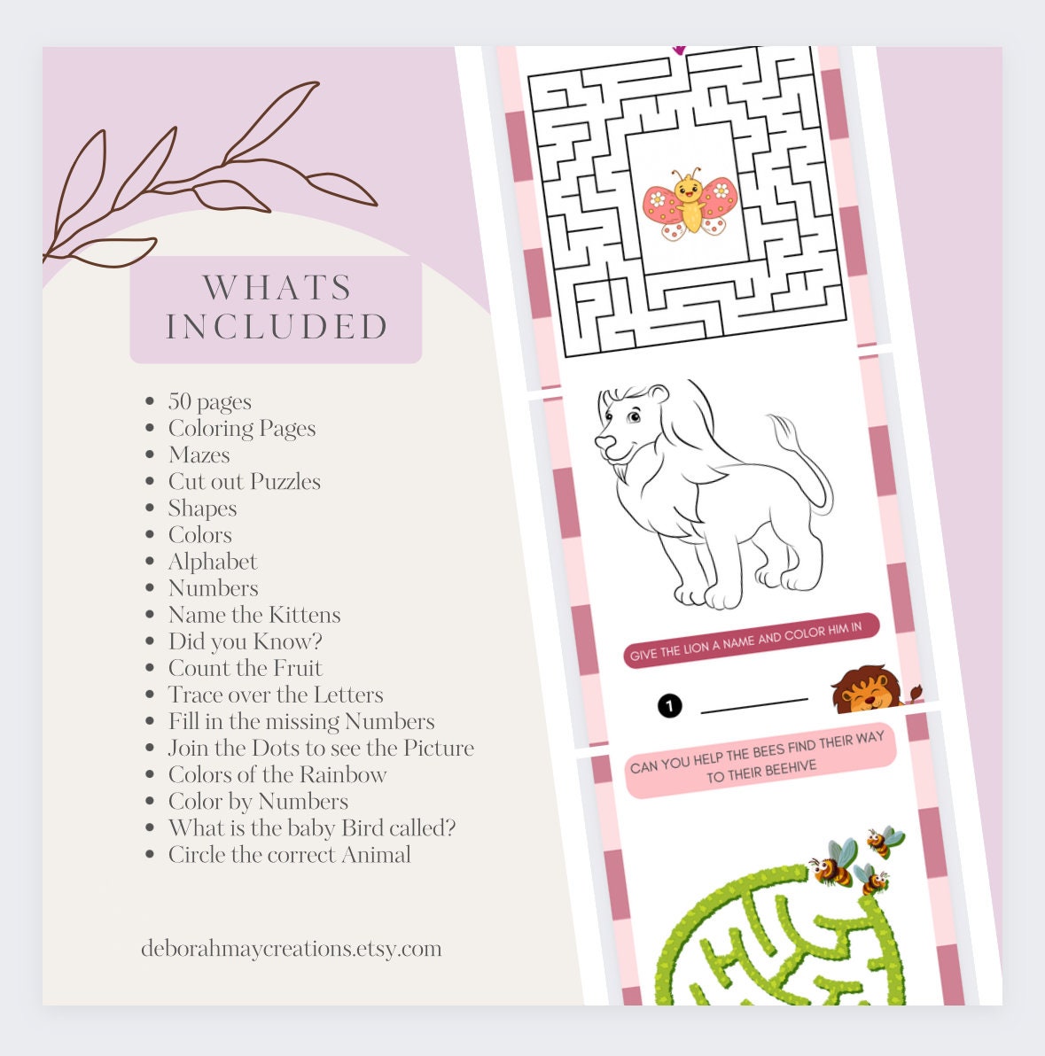 My Activity Booklet & Coloring Pages - Etsy