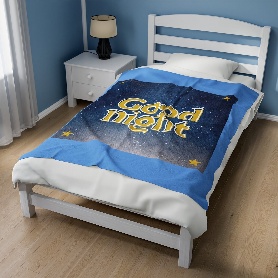 Good Night Baby Blanket Velveteen Plush Throw Goodnight Love Gift ...