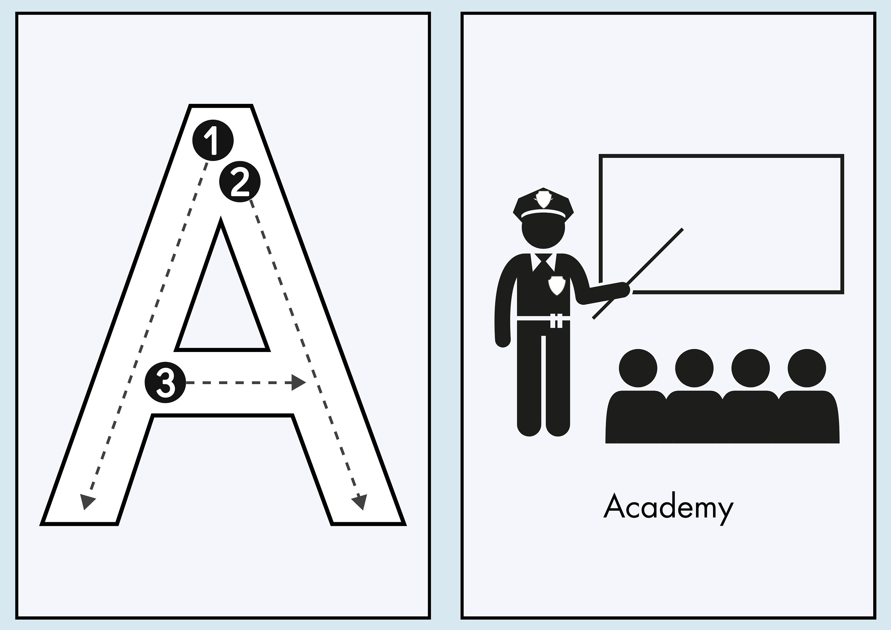 Alphabet Flashcards: Learning to Write First Responder Edition W ...