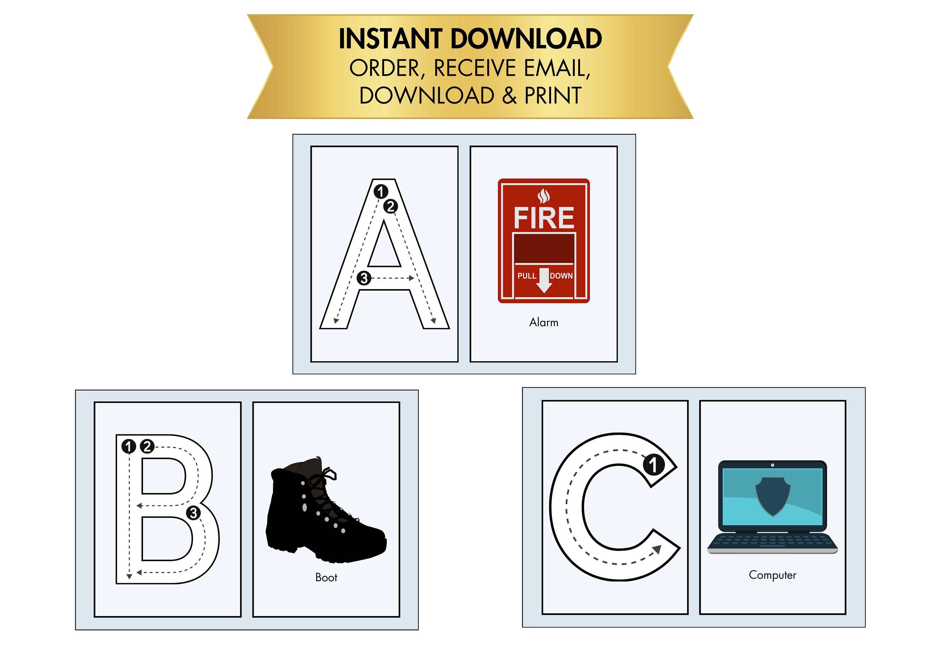 Alphabet Flashcards: Learning to Write First Responder Edition W ...
