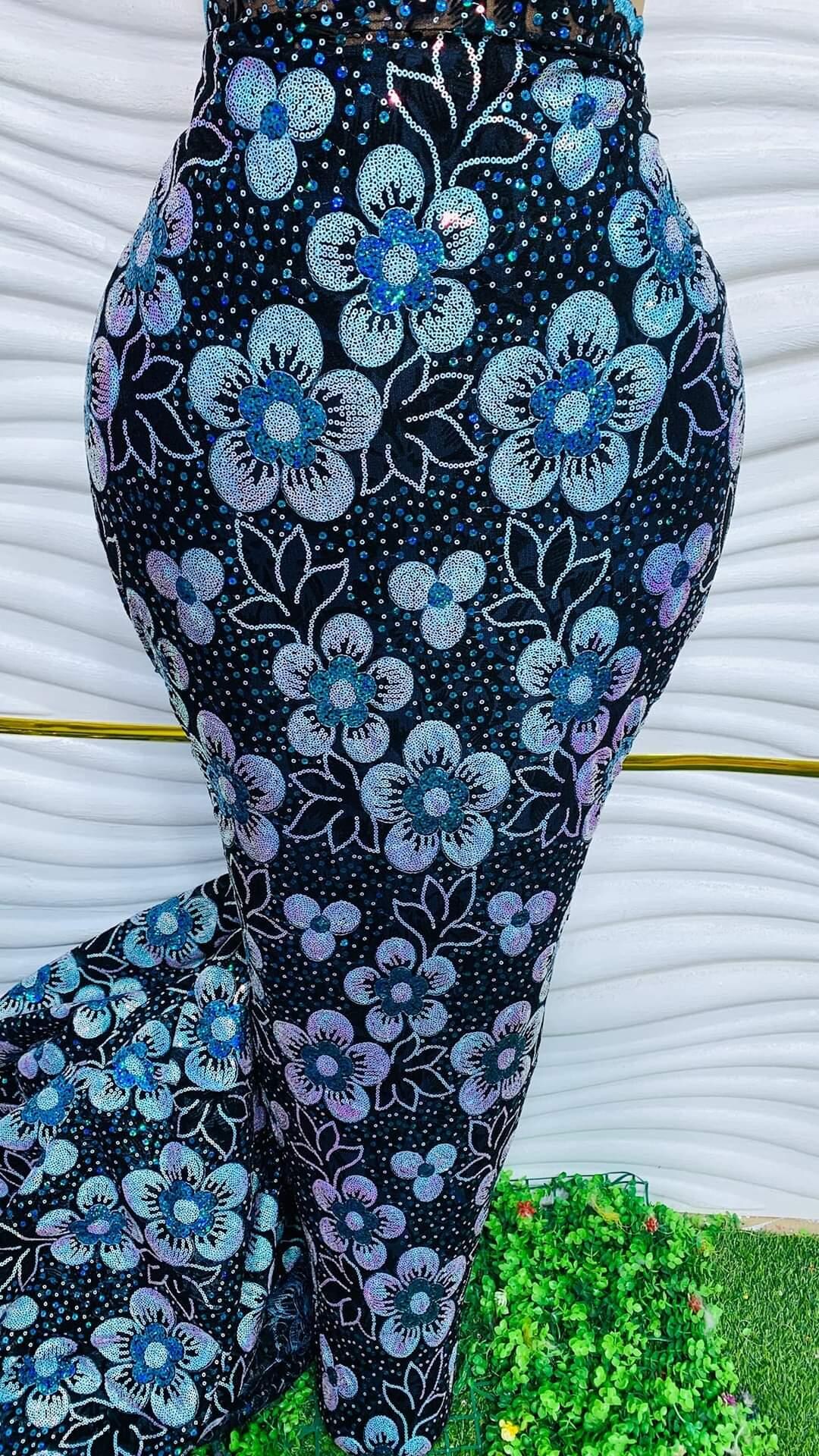 Nigerian French Tulle Lace Asheobi Fabric.latest Arrival, Sequins ...