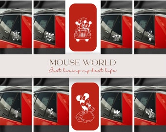 Mickey Mouse/mini Mouse Decal - Etsy UK
