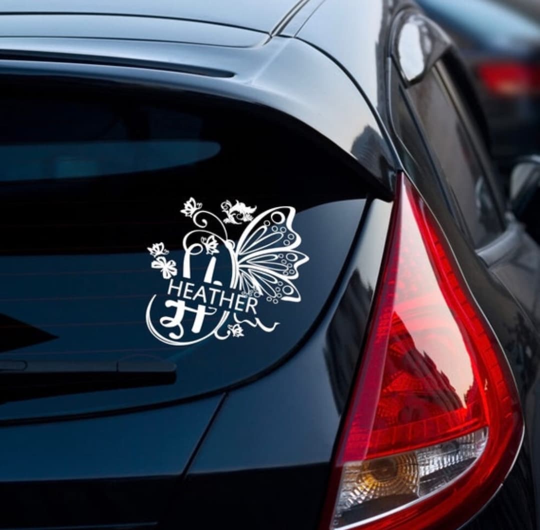 BEAUTIFUL INITIAL DECAL Set of 2 - Etsy