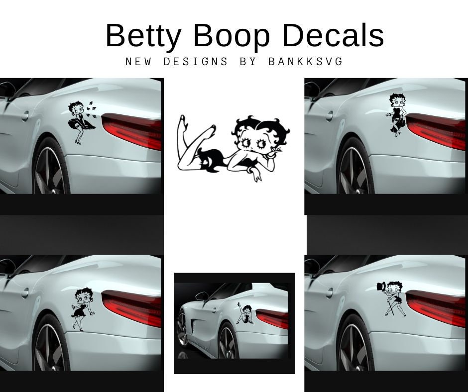 New Designs BETTY BOOP DECALS Set of 12 Designs by Bankksvg - Etsy