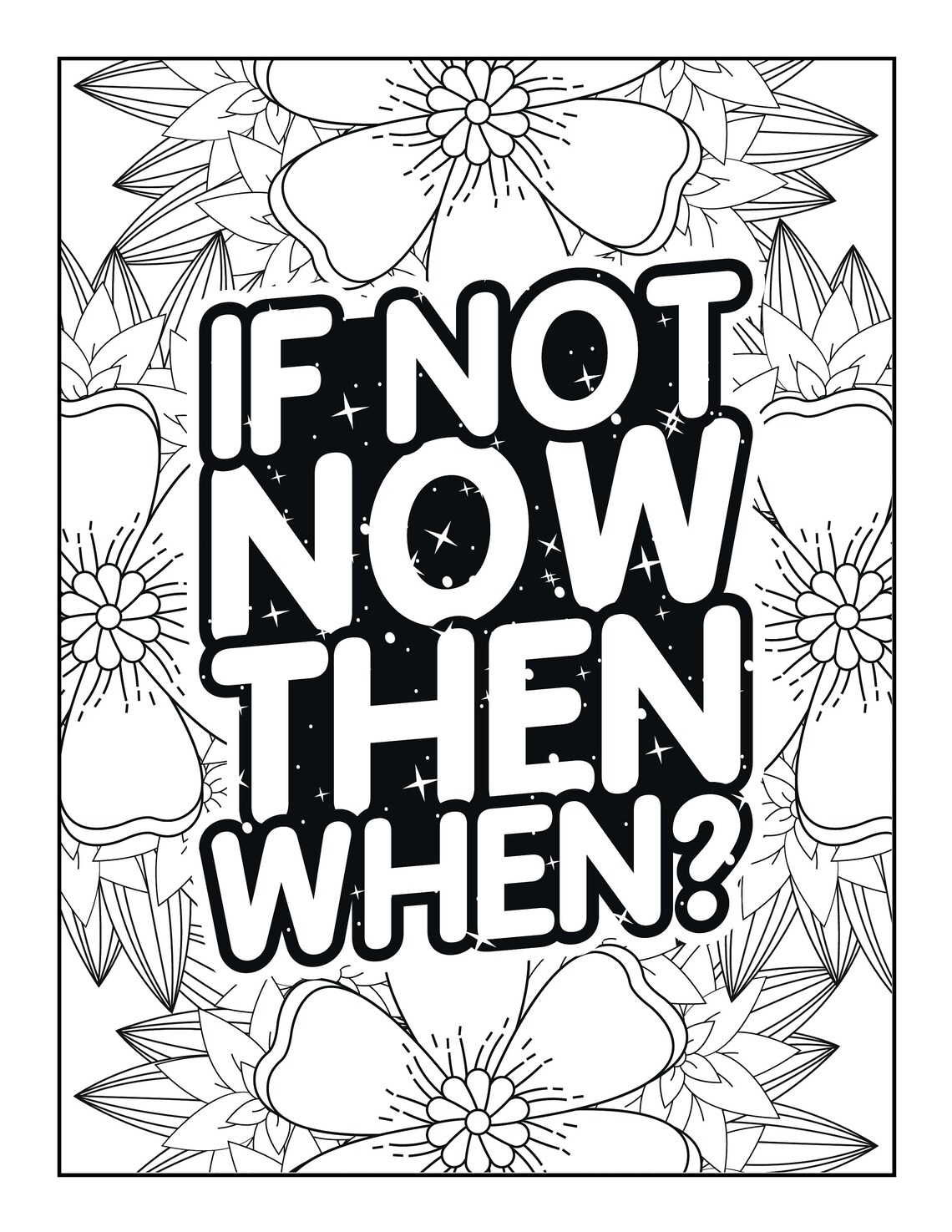 Motivational Quotes Coloring Book Pages - Etsy