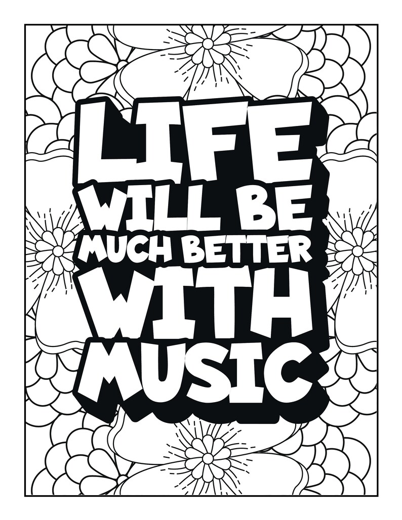 Motivational Quotes Coloring Book Pages - Etsy