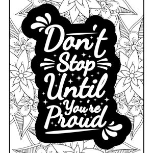 Motivational Quotes Coloring Book Pages - Etsy