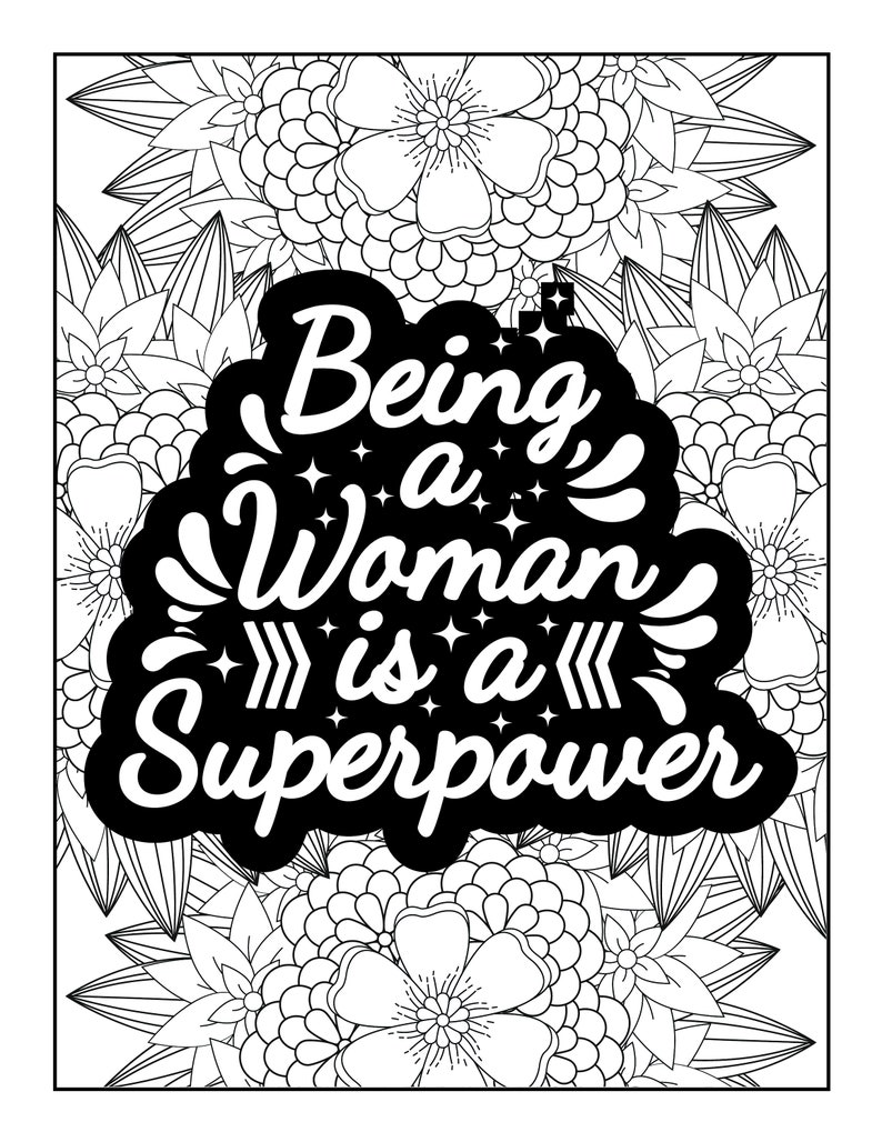 Motivational Quotes Coloring Book Pages - Etsy