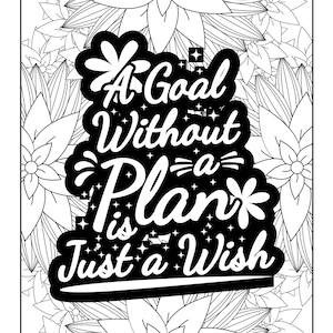 Motivational Quotes Coloring Book Pages - Etsy