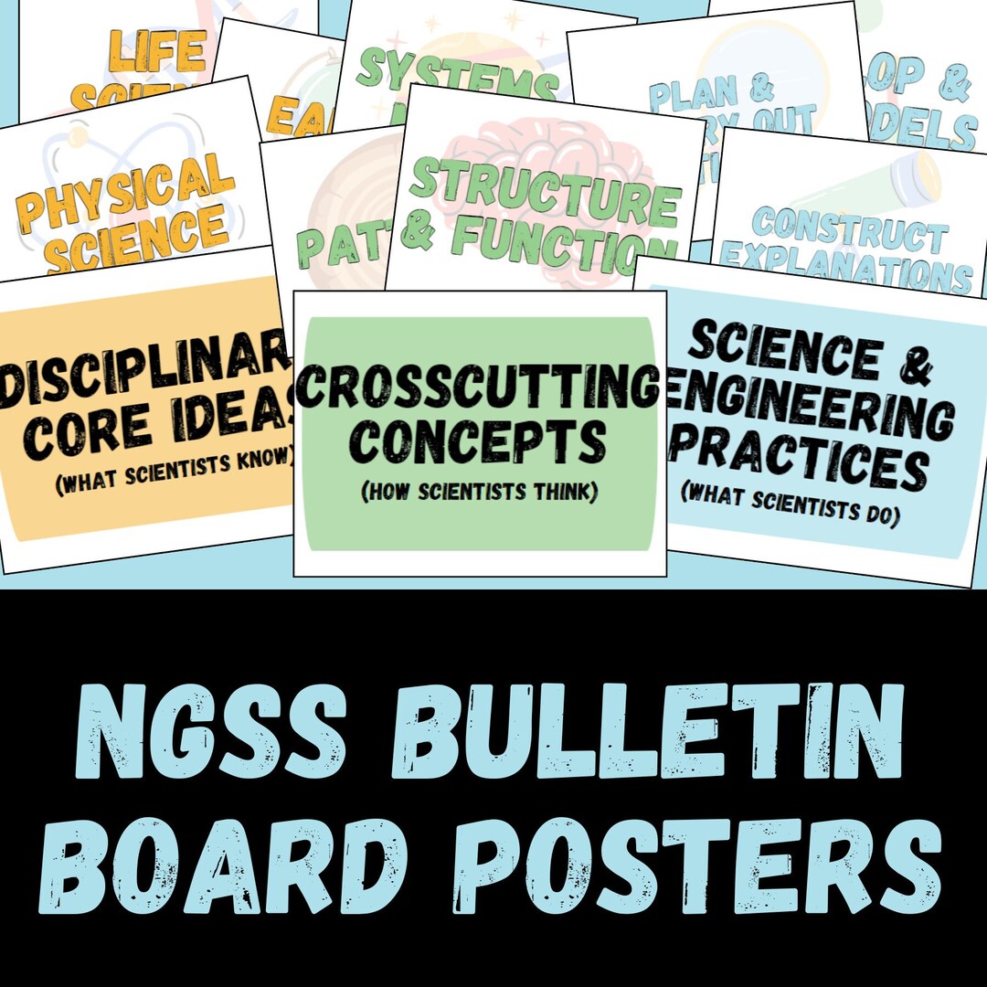 NGSS Bulletin Board Posters & Canva Template - Etsy