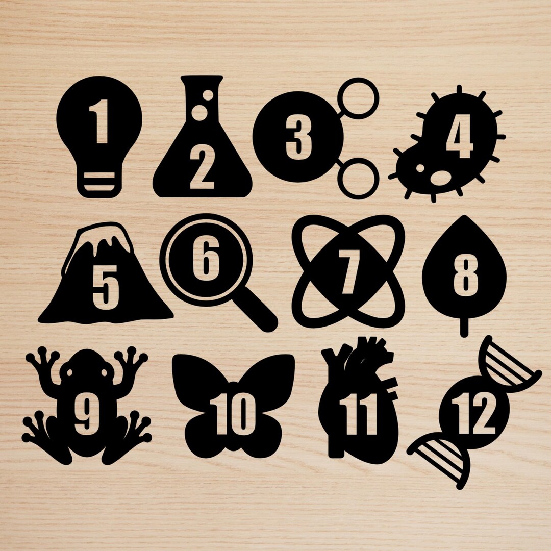Science Classroom Desk Number Vinyl Decals - Etsy