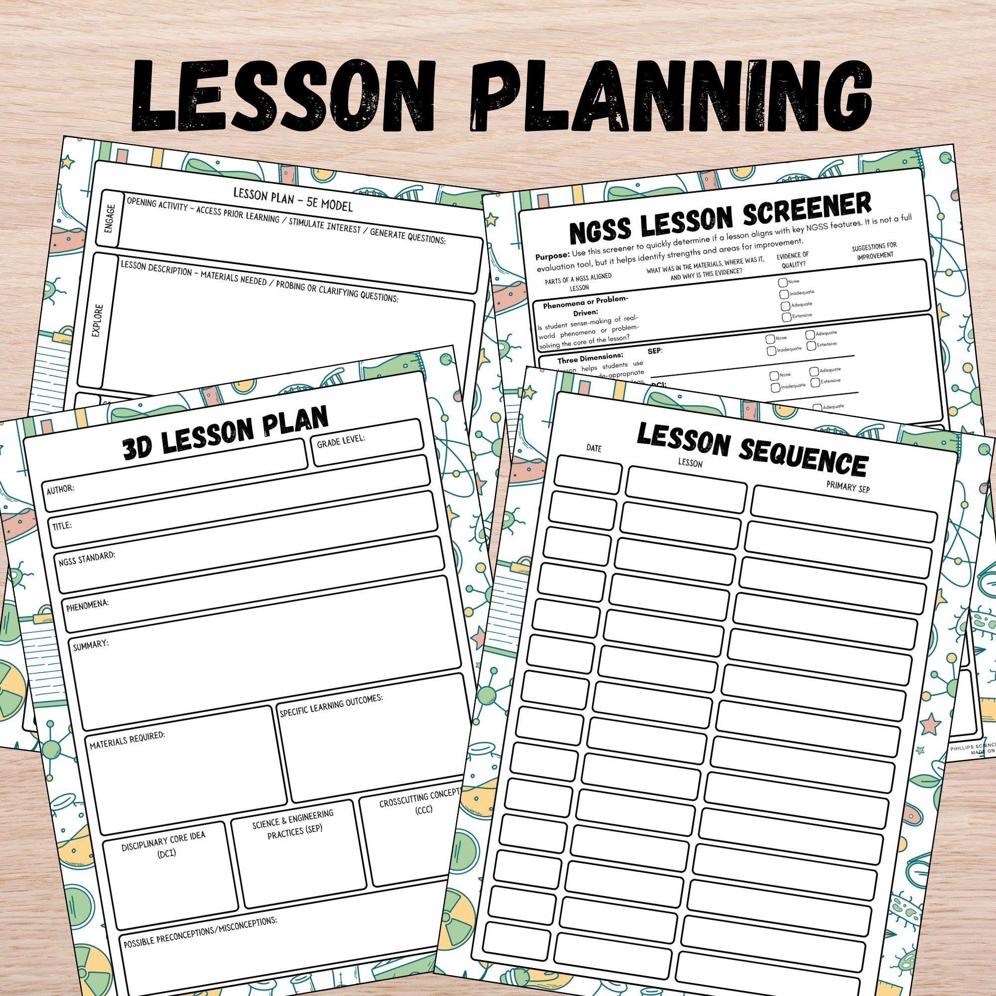 NGSS Science Teacher Planner - Etsy