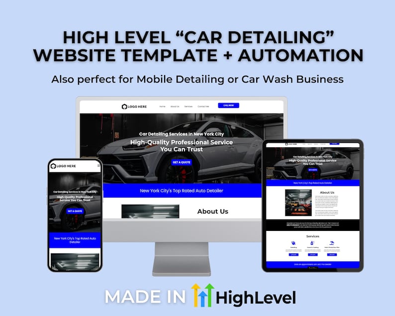 Car Detailing Express Snapshot: One-page Website Template With ...