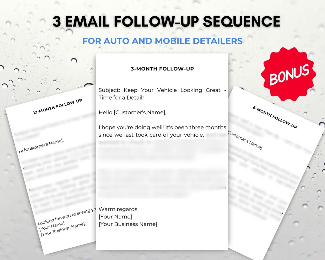 Car Detailing Customer Follow-up Email Sequence for Detailing Services ...