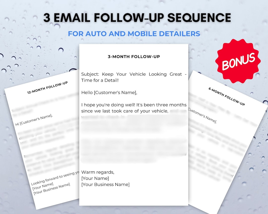 Car Detailing Customer Follow-up Email Sequence for Detailing Services ...