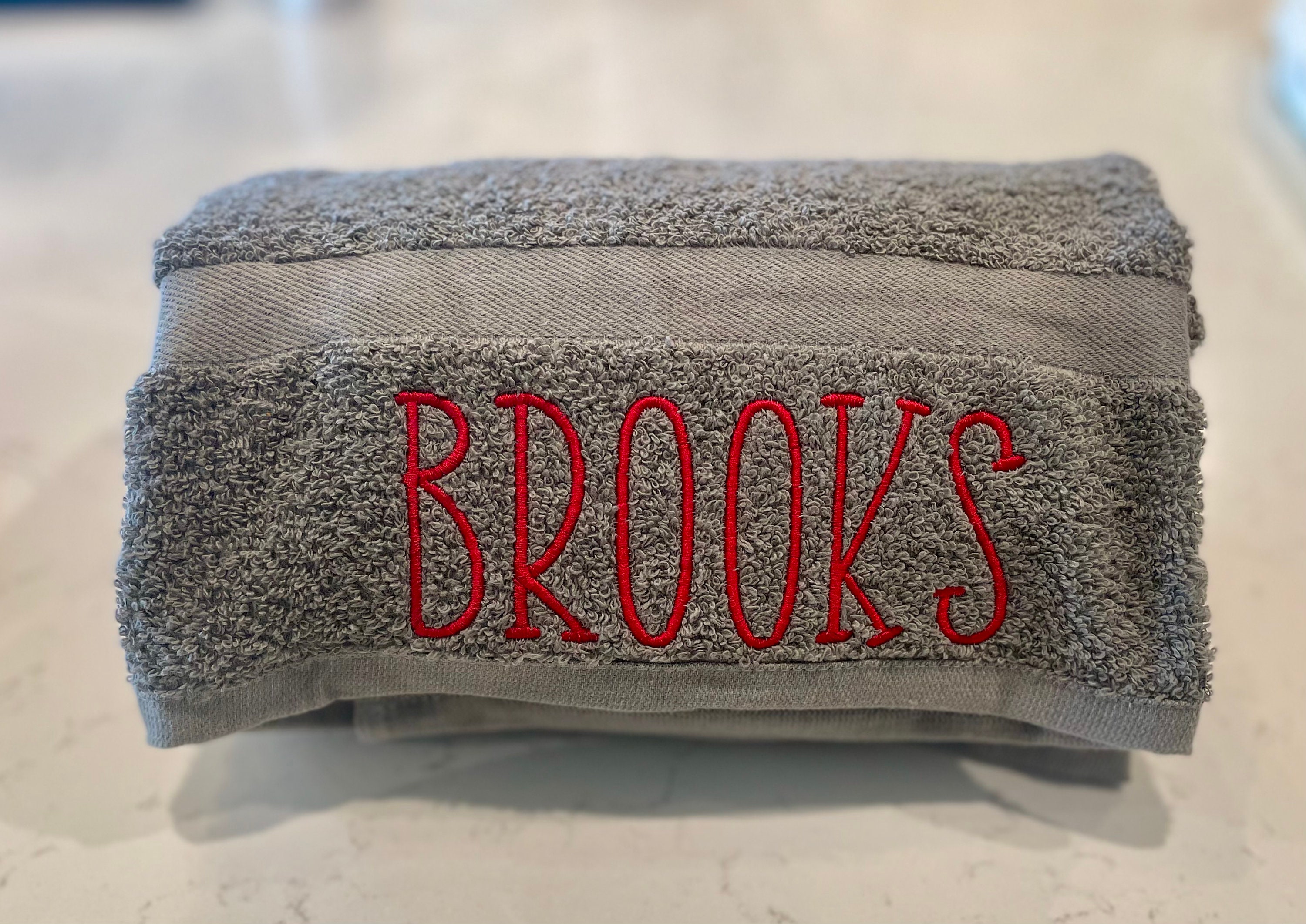 Personalized Bath Towel, Embroidered Towel, Monogrammed Bath Towel ...