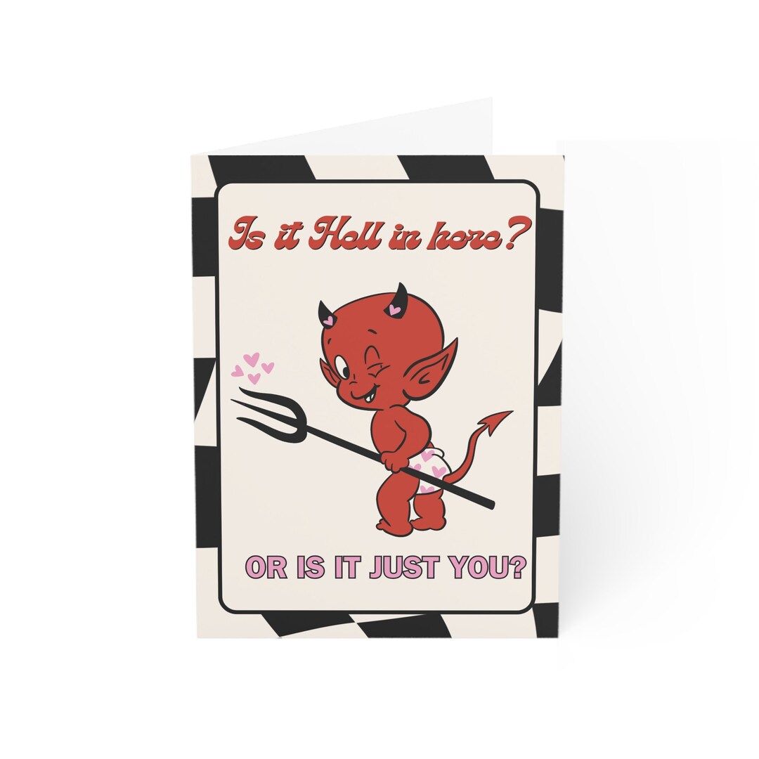 Devil Pick up Line Love Card L Valentines Card Funny Card - Etsy
