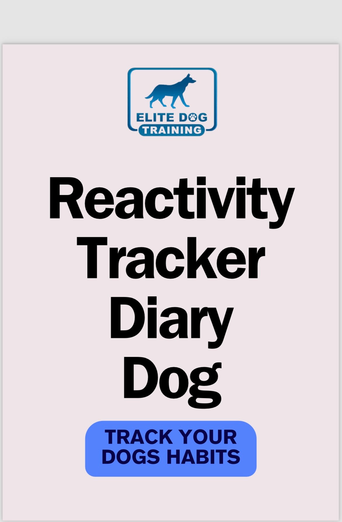 Tracker Diary for Reactive Dogs - Etsy