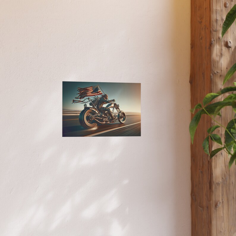 American Biker-satin and Archival Matte Poster - Etsy