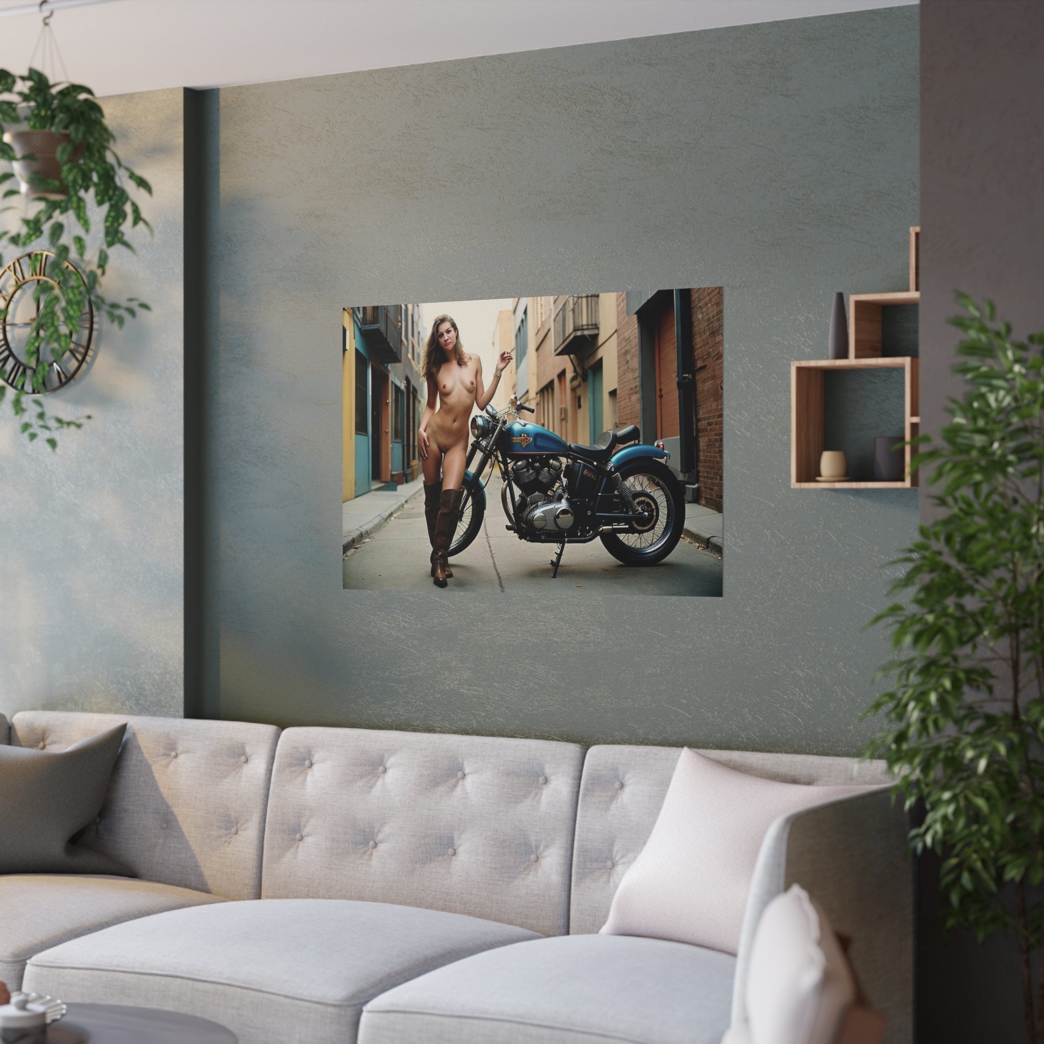 Motorrad-Alley-Satin-Poster 210 g/m² - Etsy.de