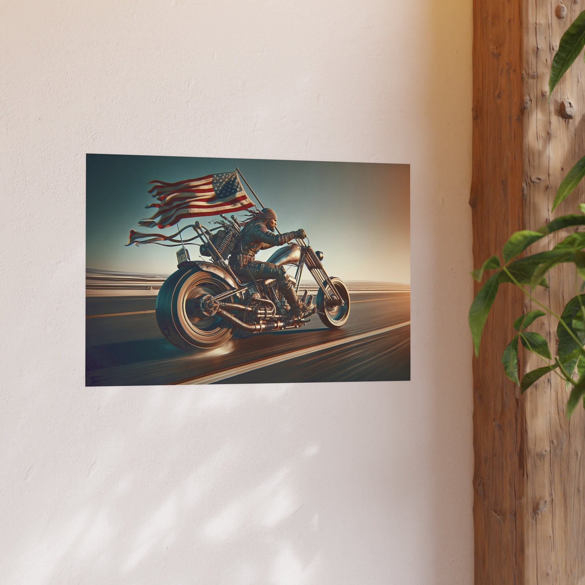 American Biker-satin and Archival Matte Poster - Etsy