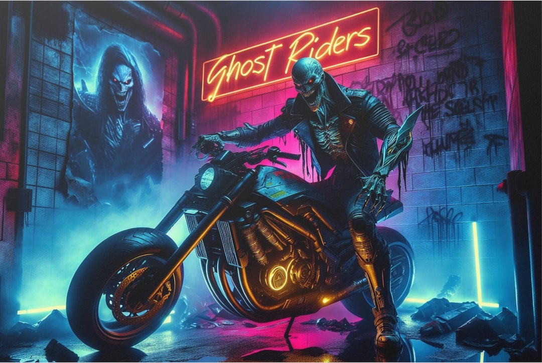 Ghost Rider From Hell-satin Poster (210gsm) - Etsy