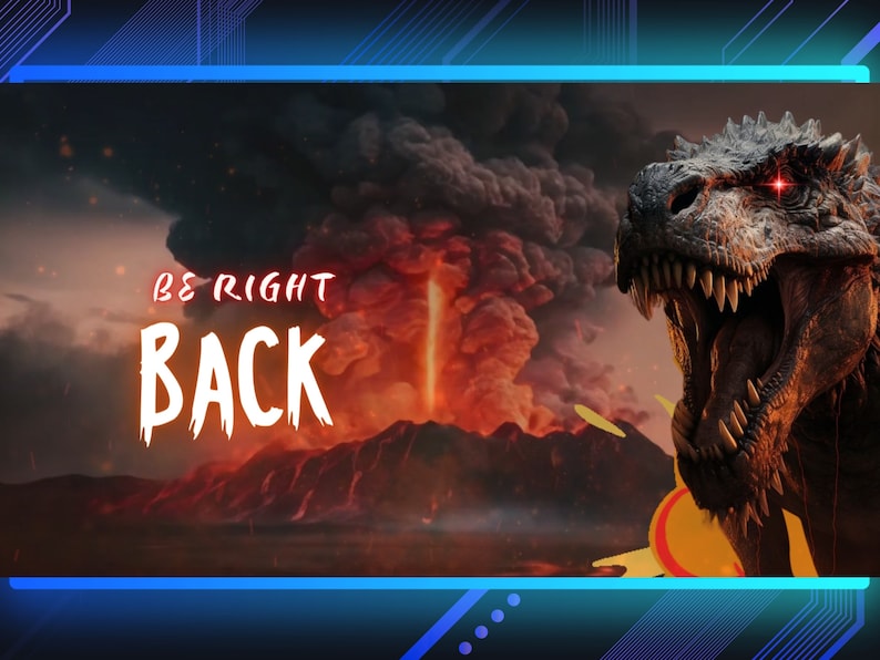 Animated Dinosaur Twitch Overlay Package: Includes 30 Panels and 4 ...