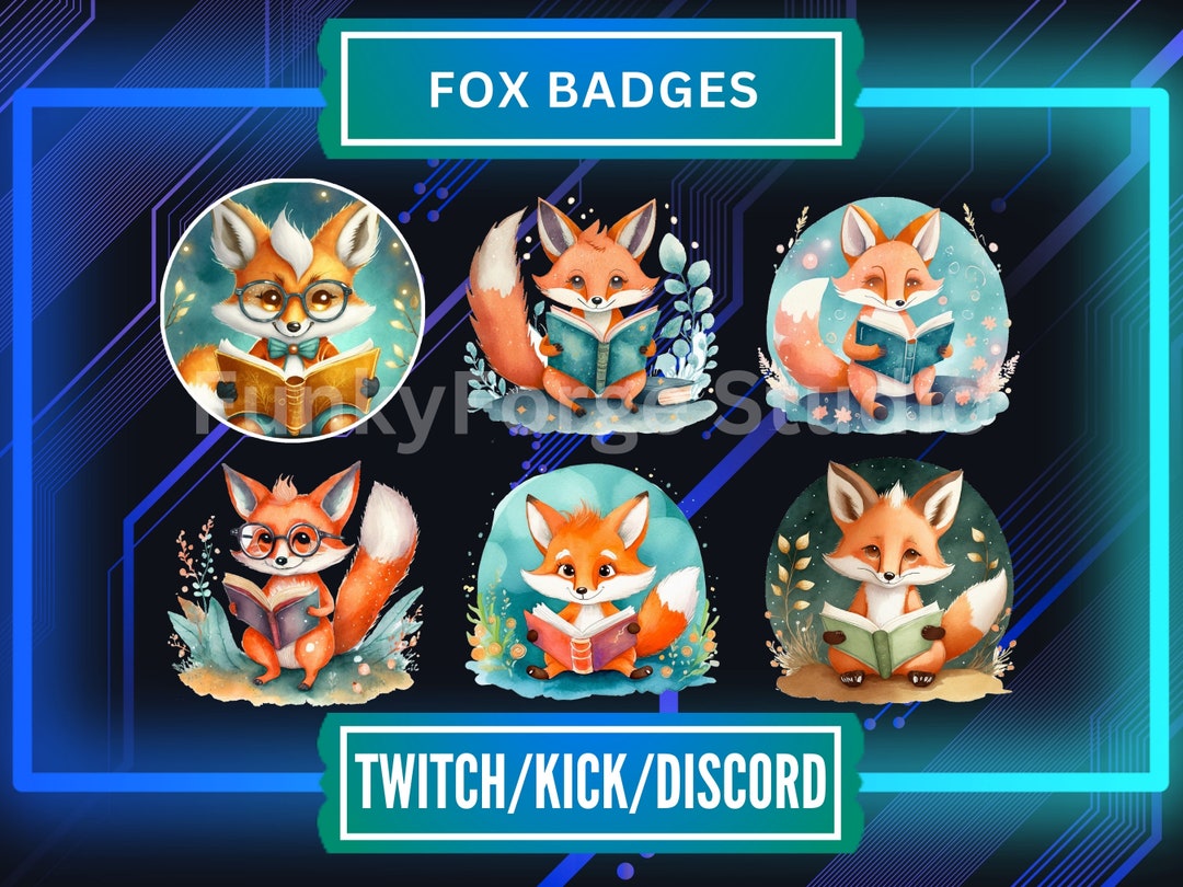 Fox Badges for Twitch / Youtube / Discord / Kick Subscriber Badges ...