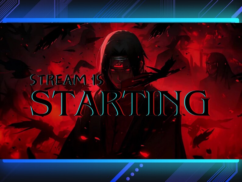 Red Itachi Animated Stream Overlay Pack Elevate Your Stream With ...